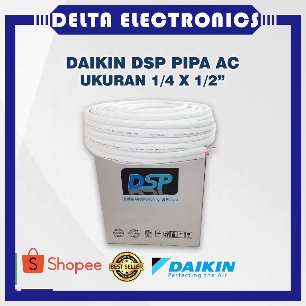 Jual PIPA AC DAIKIN 1/4 x 1/2 (1,5 - 2 PK) PER METER | Shopee Indonesia