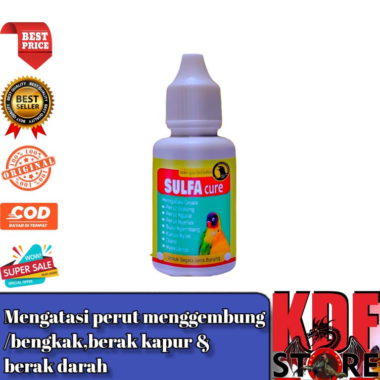 Jual SULFA CURE NUTRIBIRD OBAT BURUNG SAKIT PENCERNAAN PERUT BENGKAK ...