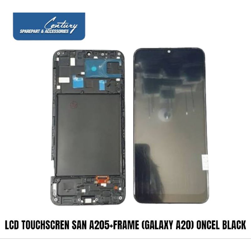 Jual LCD TOUCHSCREN SAM A205+FRAME (GALAXY A20) ONCELL BLACK | Shopee ...