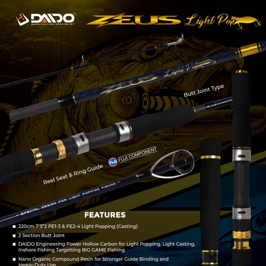 Jual Joran Daido Zeus Light Popping | Shopee Indonesia