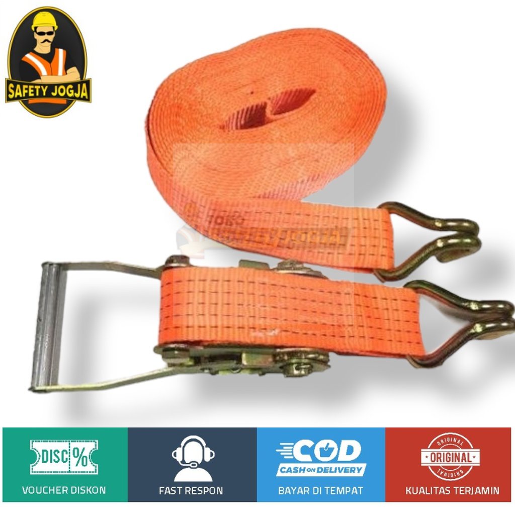 Jual RACHET TIE DOWN 2 ton X 10meter KREK CARGO LASHING TRACKBELT TALI ...