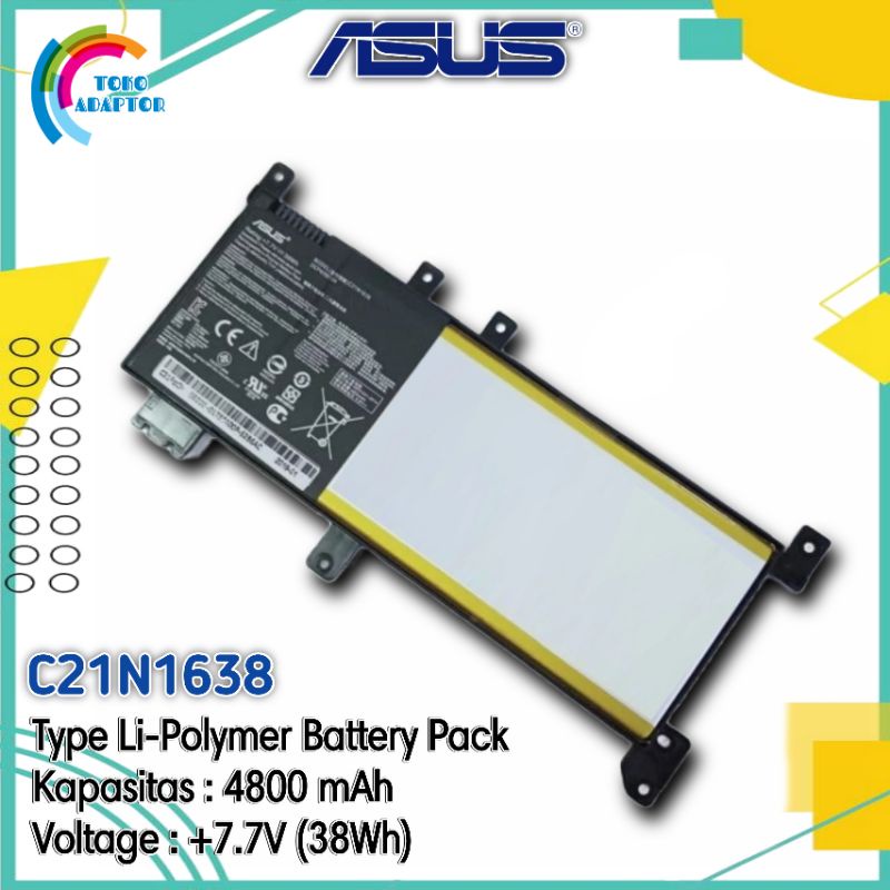 Jual Baterai Original ASUS A442 A442U A442UR X442 F442U A480U C21N1638 ...