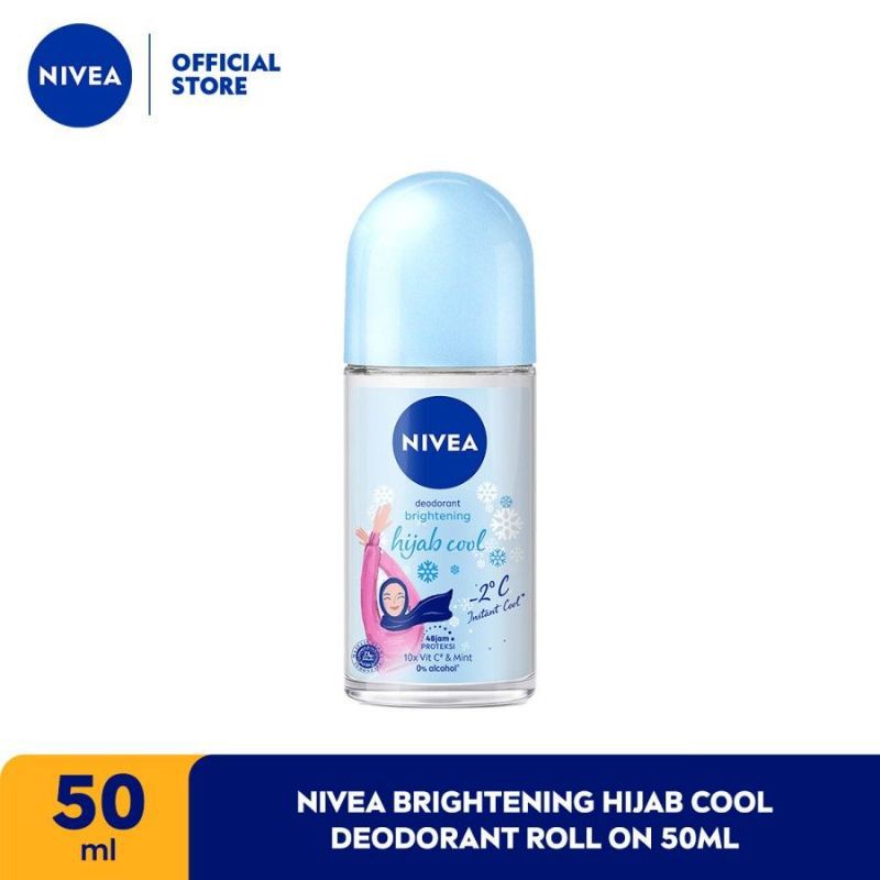 Jual NIVEA BRIGHTENING HIJAB COOL ROLL ON -50ML | Shopee Indonesia