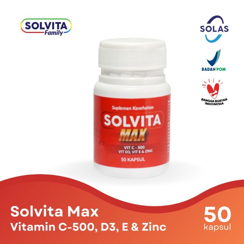 Jual SOLVITA MAX BOTOL ISI 50 KAPS | Shopee Indonesia