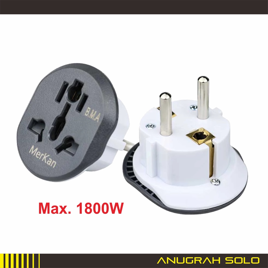 Jual Over Steker Universal AU US UK to EU Plug Adapter Colokan Listrik | Shopee Indonesia