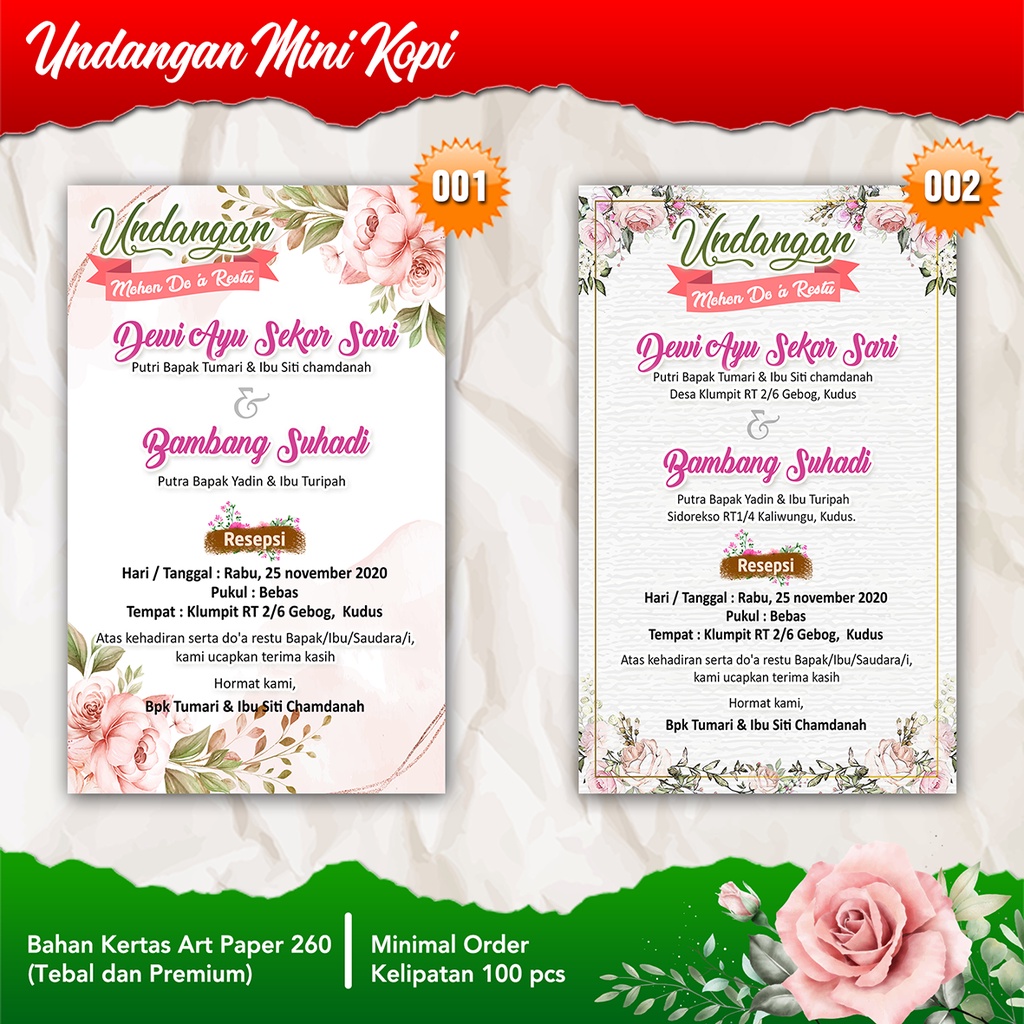 Jual Undangan Mini Kopi // Mini Undangan undangan pernikahan | Shopee ...