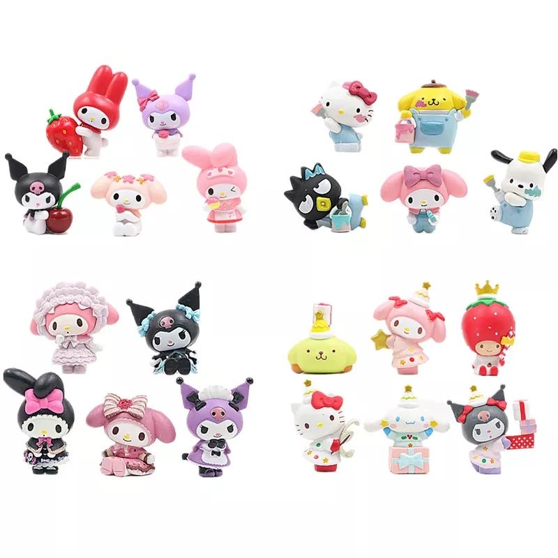 Jual Hello Kitty Figure Set Miniatur Topper Keroppi Kuromi Melody ...