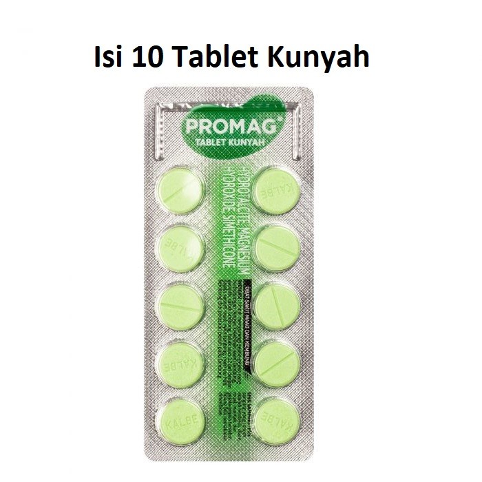 Jual Promag 10 Tablet Kunyah Obat Sakit Maag Kembung | Shopee Indonesia