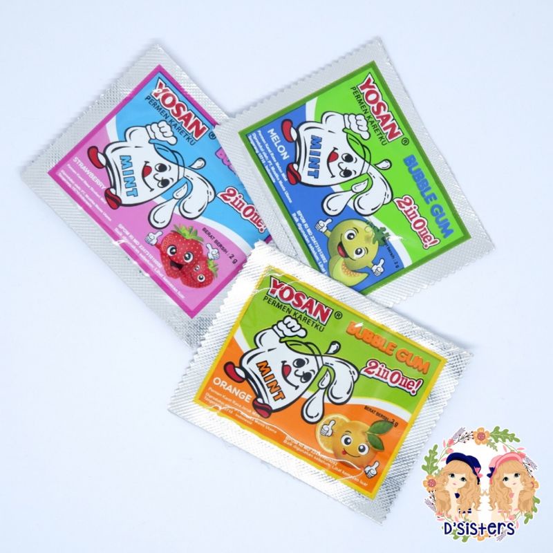 Jual Permen Karet Yosan ecer 1 pcs - Permen Karet Jaman Dulu Rasa Buah ...