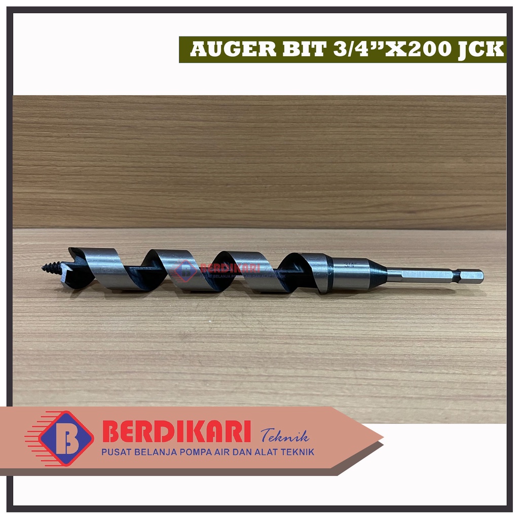 Jual Mata Bor Kayu Panjang 19mm Wood Auger Bit 19 mm 3/4" X 200mm JCK ...