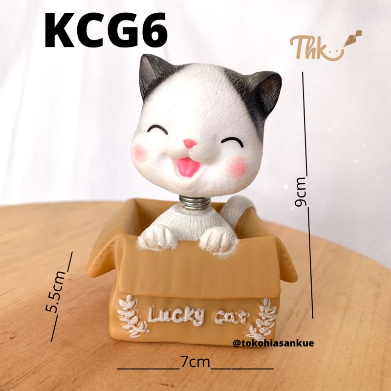 Jual KCG6 / KCG7 - Hiasan Kue Cake Topper Kucing Kardus Lucky Cat ...