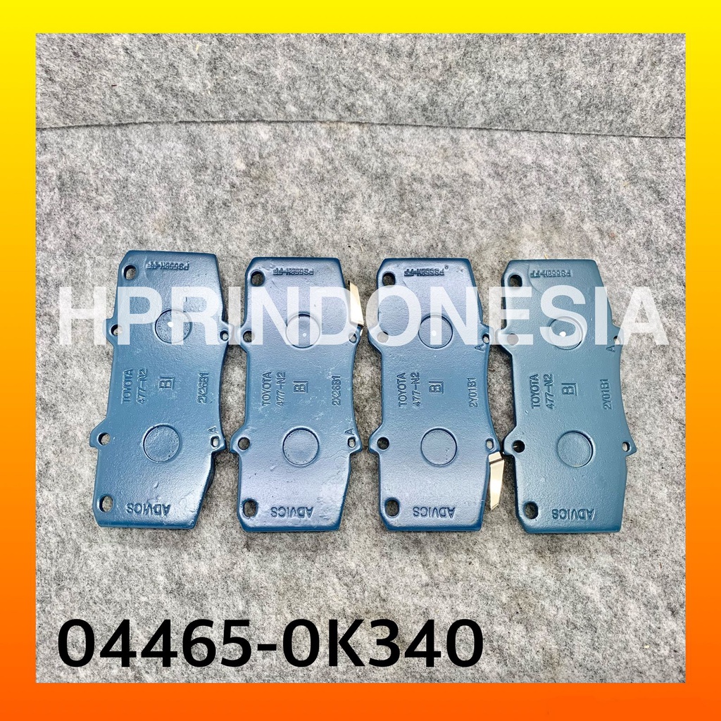 Jual Brake Pad Kampas Rem Depan 04465-0K340 Toyota Hilux Vigo & New ...