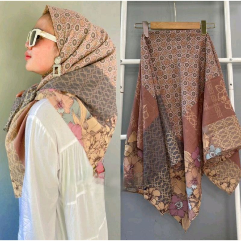 Jual DENAY KW MOTIF TERBARU HIJAB / JILBAB SEGI EMPAT LASER CUT MURAH BAHAN VOAL | Shopee Indonesia