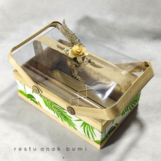 Jual hampers premium Motif daun pita goni rustic rustik unik kotak ...