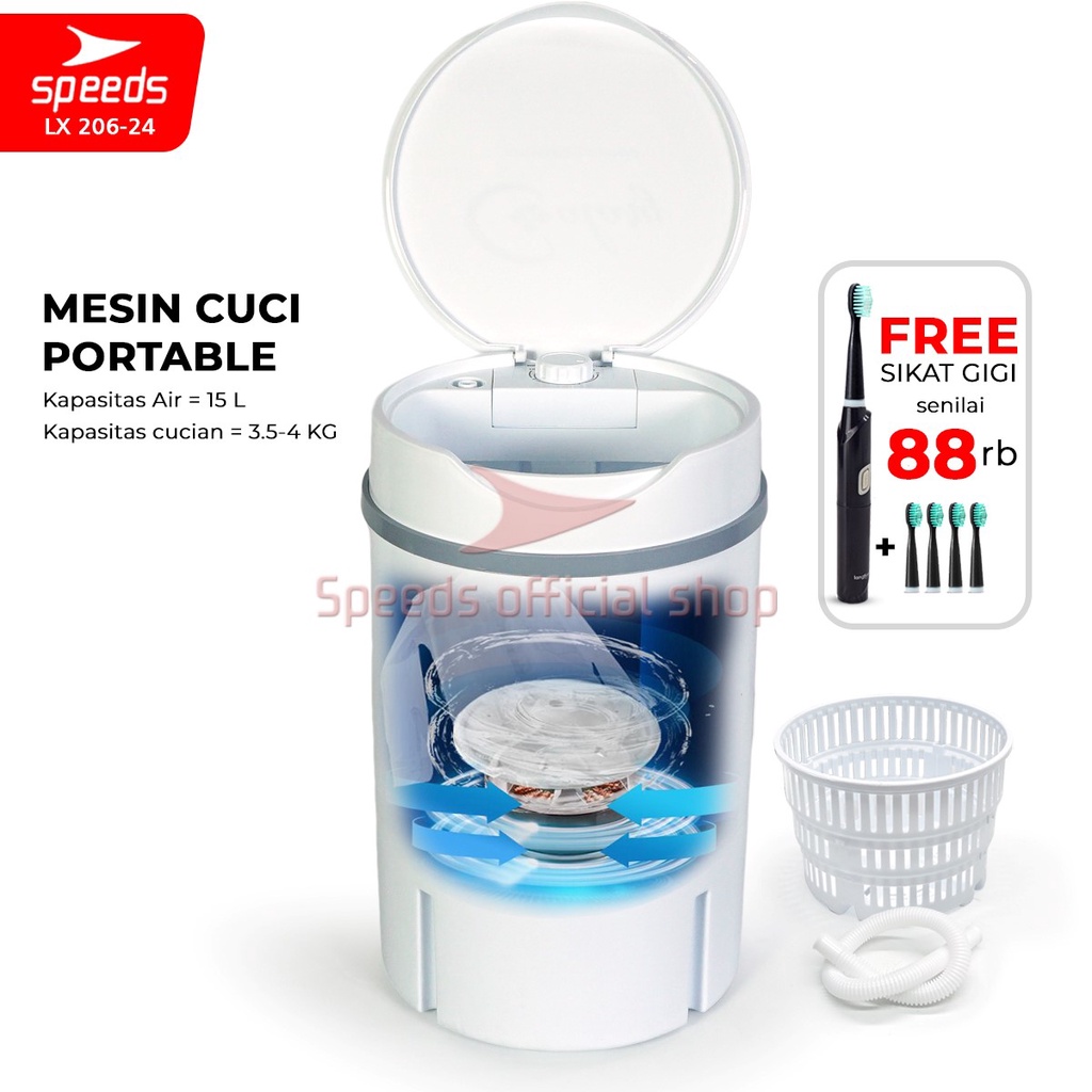 Jual SPEEDS Mini Washing Machine Mesin Cuci Kecil Portabel Pengering ...