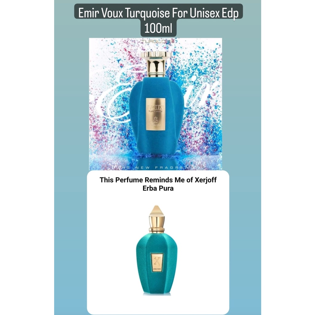Jual Emir Voux Turquoise For Unisex EDP 100ml | Shopee Indonesia