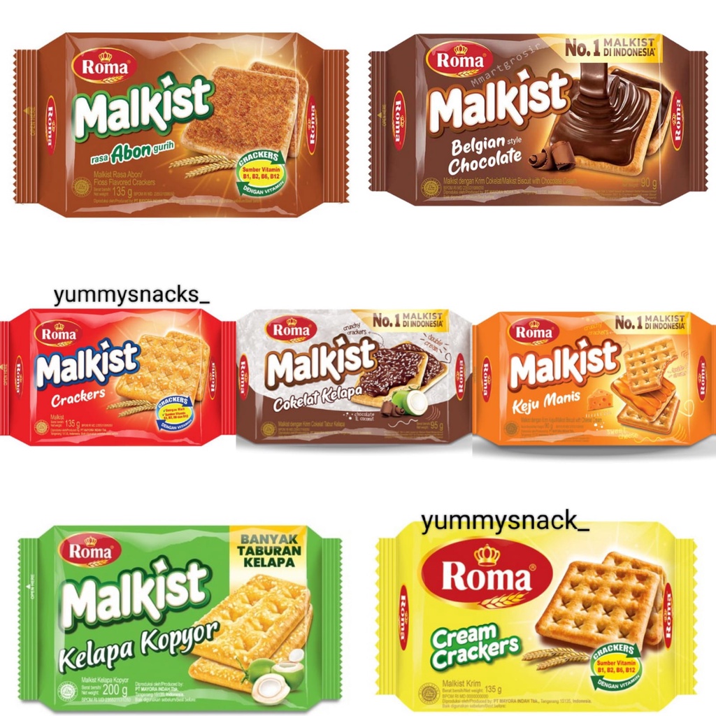 Jual Roma Malkist Abon, Malkist Coklat, Malkist Crackers, Roma Malkist ...