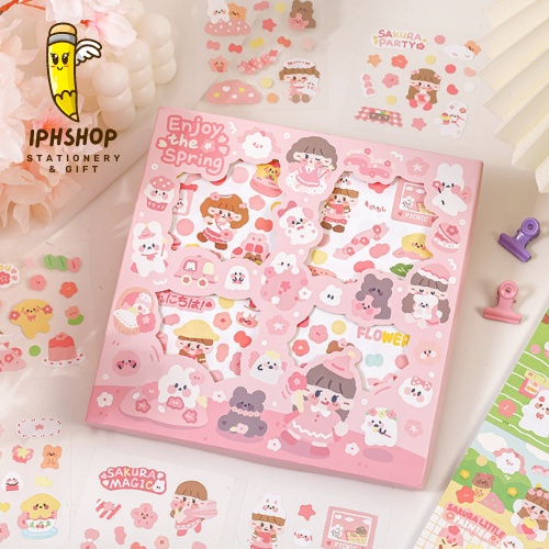 Jual IPHSHOP Sakura Girl Sticker Aesthetic Bahan PVC Waterproof Anti ...