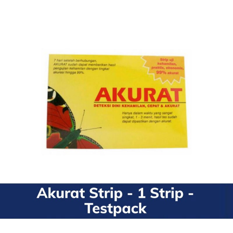 Jual Alat test kehamilan-AKURAT Test pack strip | Shopee Indonesia