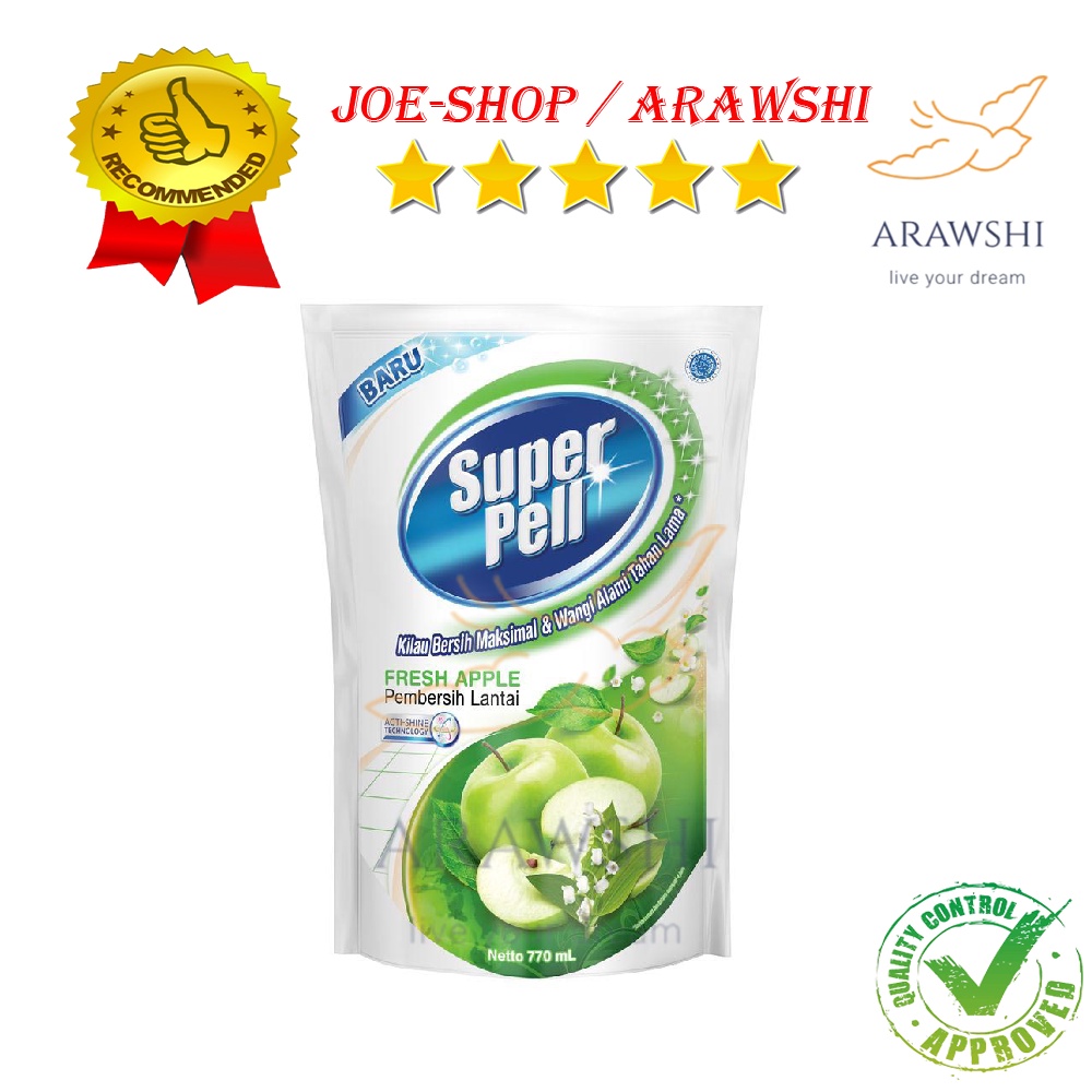 Jual SUPER PELL PEMBERSIH LANTAI FRESH APPLE 780/770mL | Shopee Indonesia