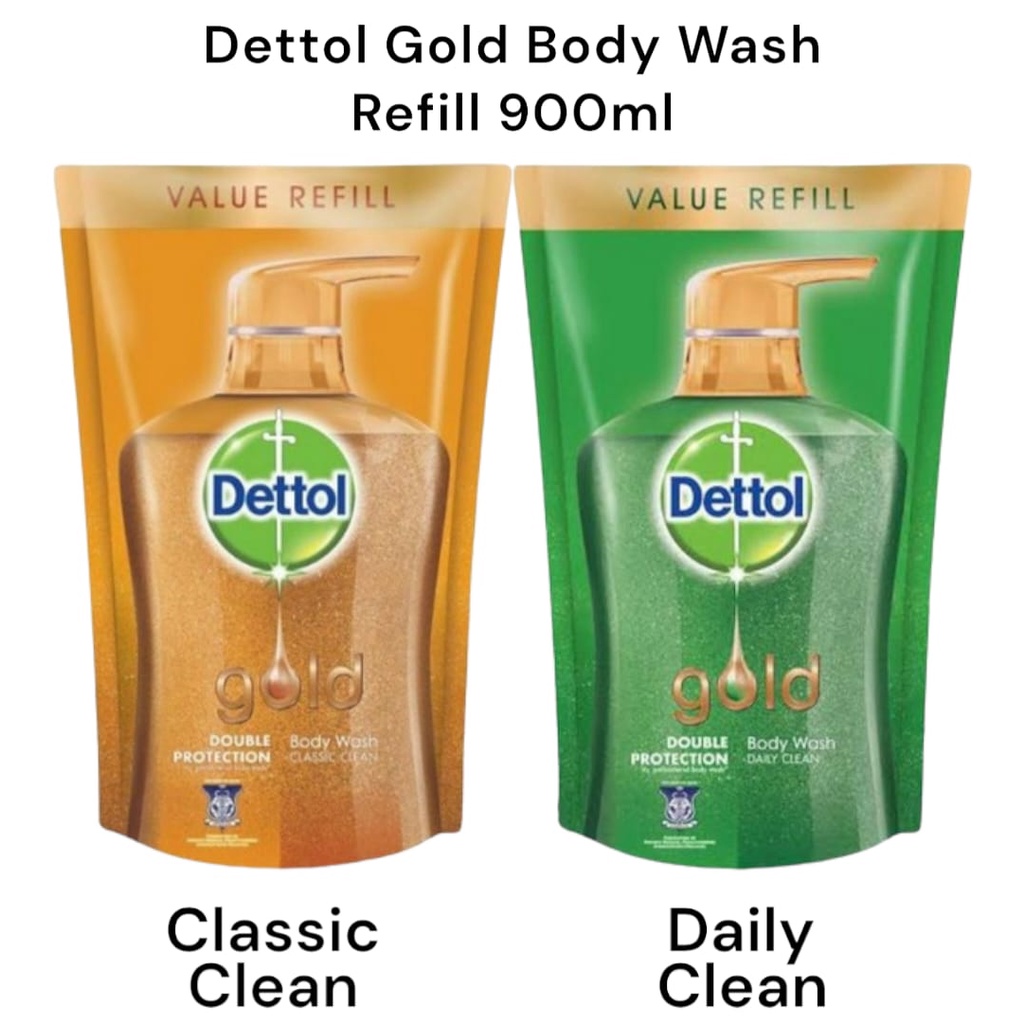 Jual Dettol Anti-Bakteri Gold Body Wash Refill 900ml Classic Clean ...