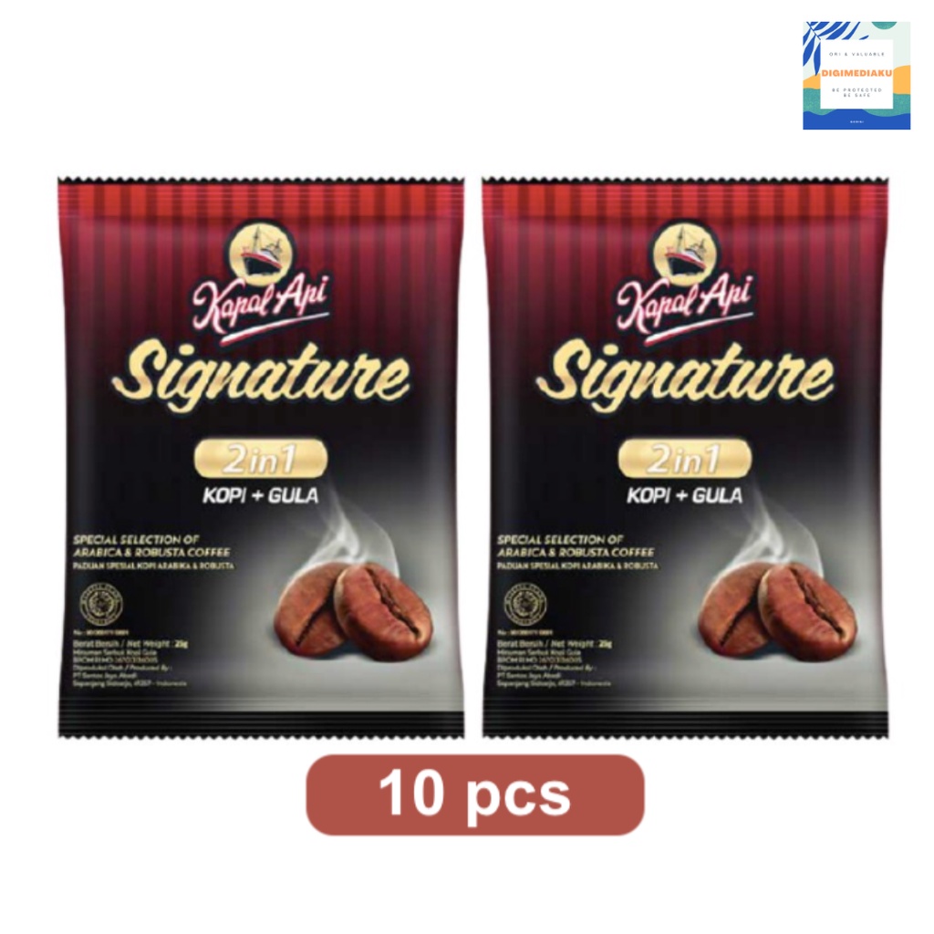 Jual KOPI KAPAL API Signature 2 in 1 Kopi + Gula Renteng | Shopee Indonesia