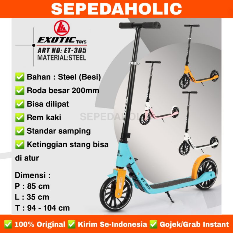 Jual Scooter Skuter EXOTIC ET 305 Dewasa & Anak Beban Max 100 KG By ...