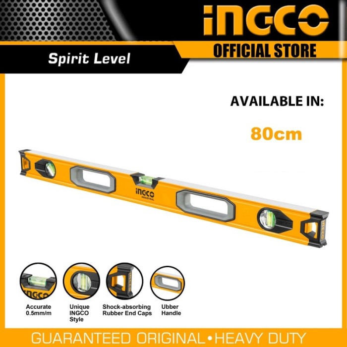 Jual INGCO PENGGARIS WATERPASS INDUSTRIAL SPIRIT LEVEL 80CM HSL08080 ...