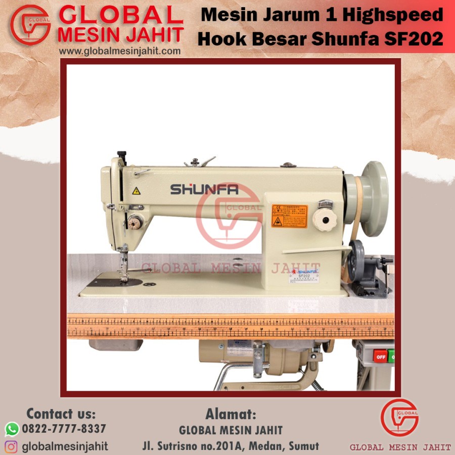 Jual Mesin Jahit SHUNFA SF202 SF 202 Highspeed Hook Besar Bahan Extra ...