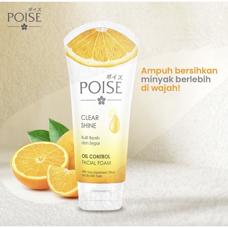 Jual Poise Facial Foam Clear Shine Tube 50 g | Shopee Indonesia