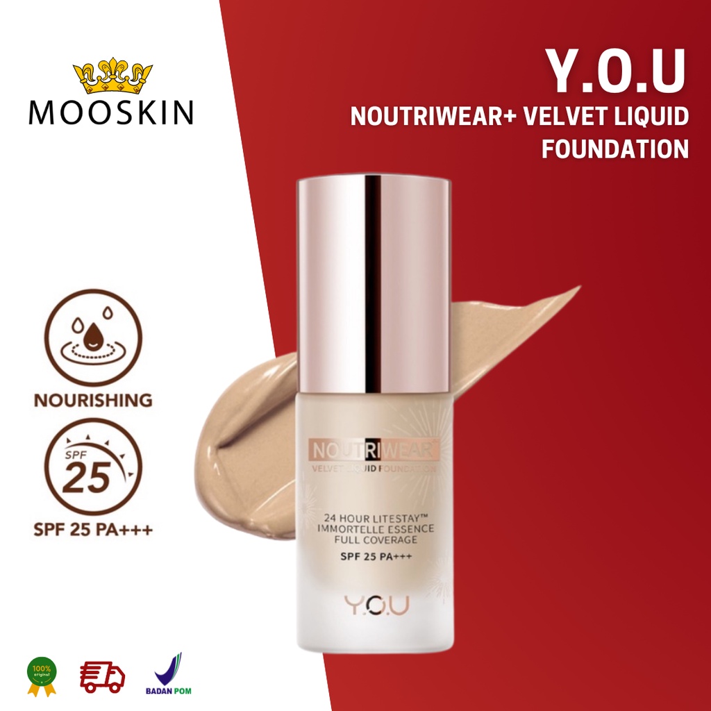 Jual YOU NoutriWear+ Velvet Liquid Foundation | Shopee Indonesia