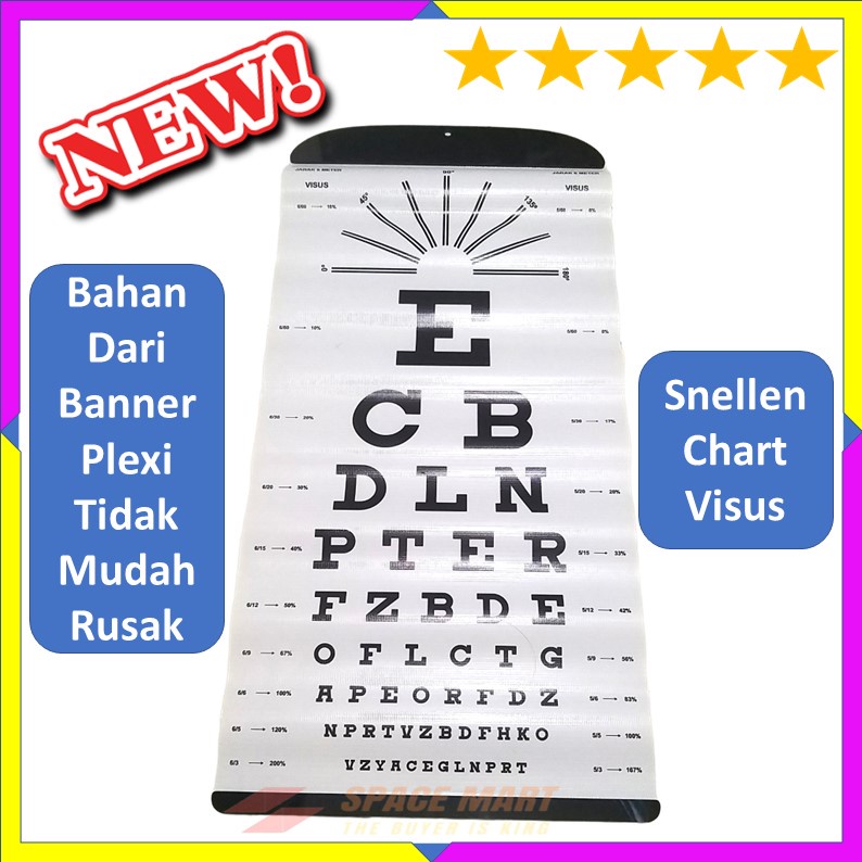 Jual Snellen Chart Visus Snellen Visus Chart snellen Chart alat test ...