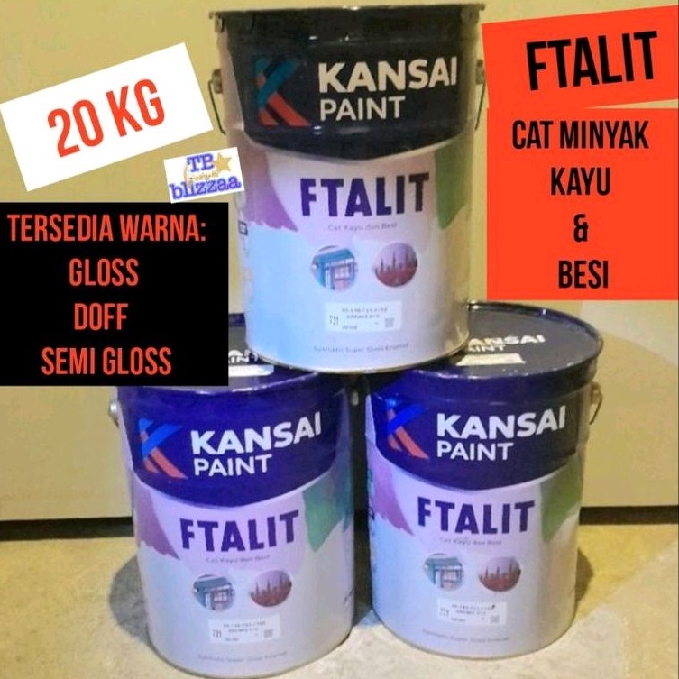 Jual FTALIT 20kg Cat Minyak Kayu & Besi Super White 731 Warna Gloss ...