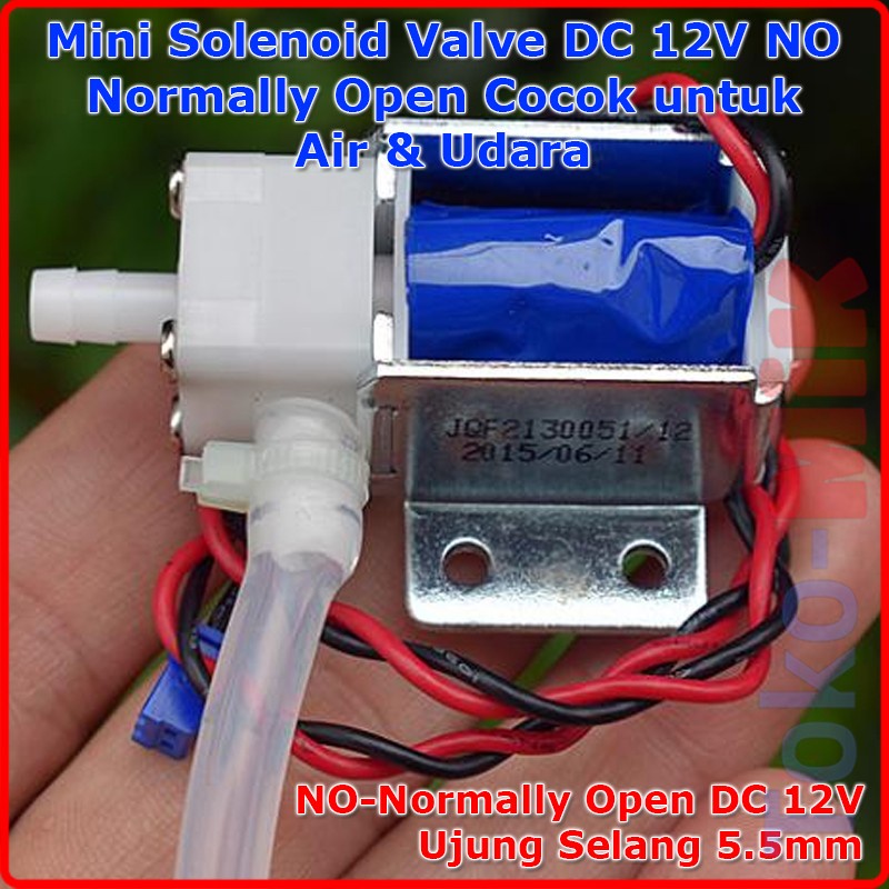 Jual Mini Solenoid Valve Kran Air Udara Selenoid NO Normally Open DC ...