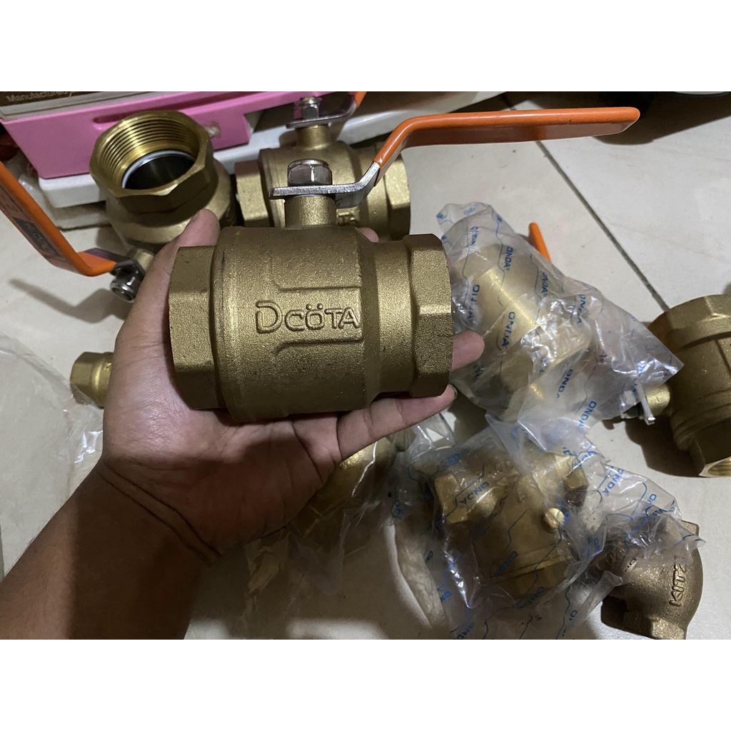 Jual BALL VALVE BESI KUNINGAN DCOTA 2 INCH / STOP KERAN / STOP KRAN AIR ...