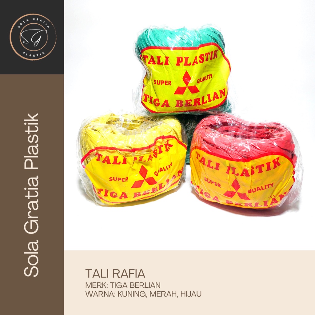 Jual Tali Rafia Kecil Warna Kuning Merah Hijau | Shopee Indonesia