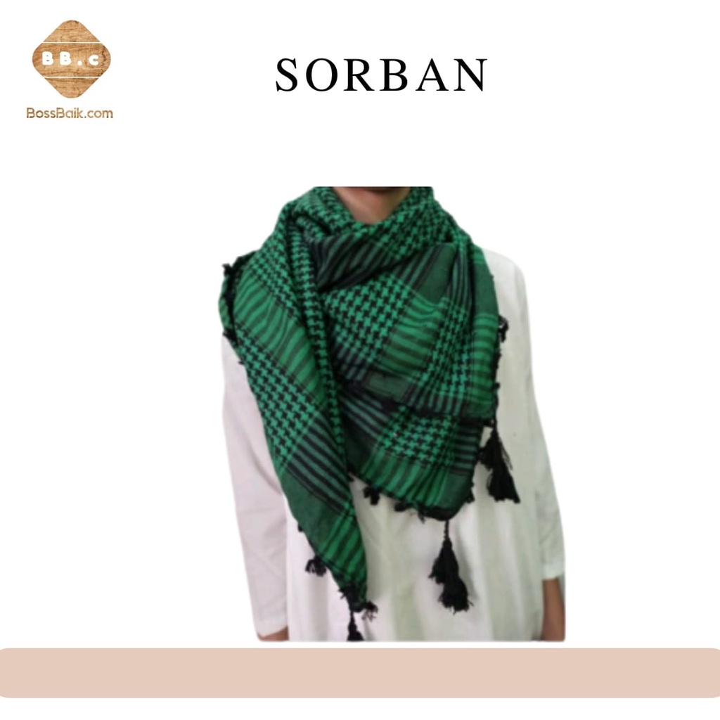 Jual Sorban arab rumbai syal sraft rajut sorban santri Arafat sorban ...