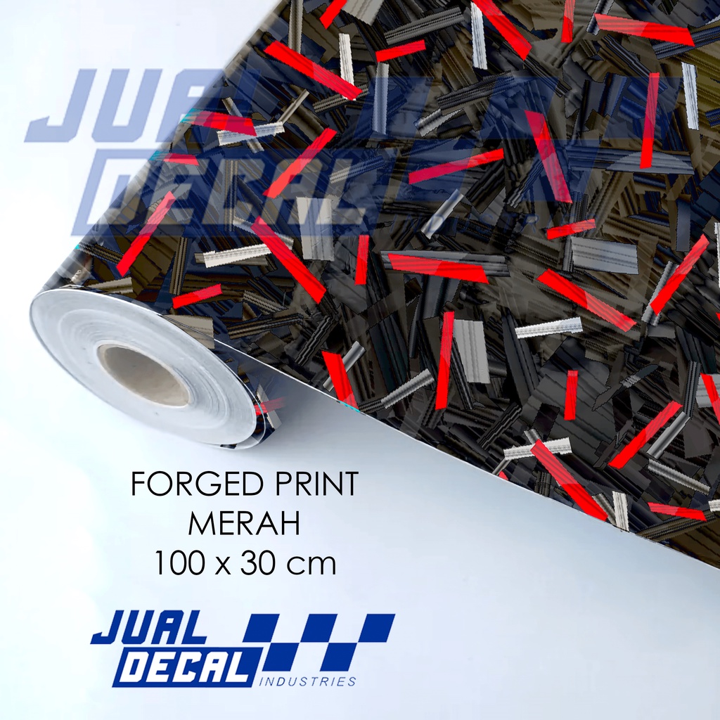 Jual Stiker Motif Carbon Forged Warna Merah Biru ukuran 50 x 50 cm dan ...