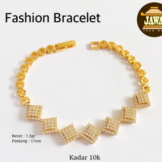 Jual Gelang Emas Bracelet Sqiny Kadar 10K Toko Mas Jawa | Shopee Indonesia