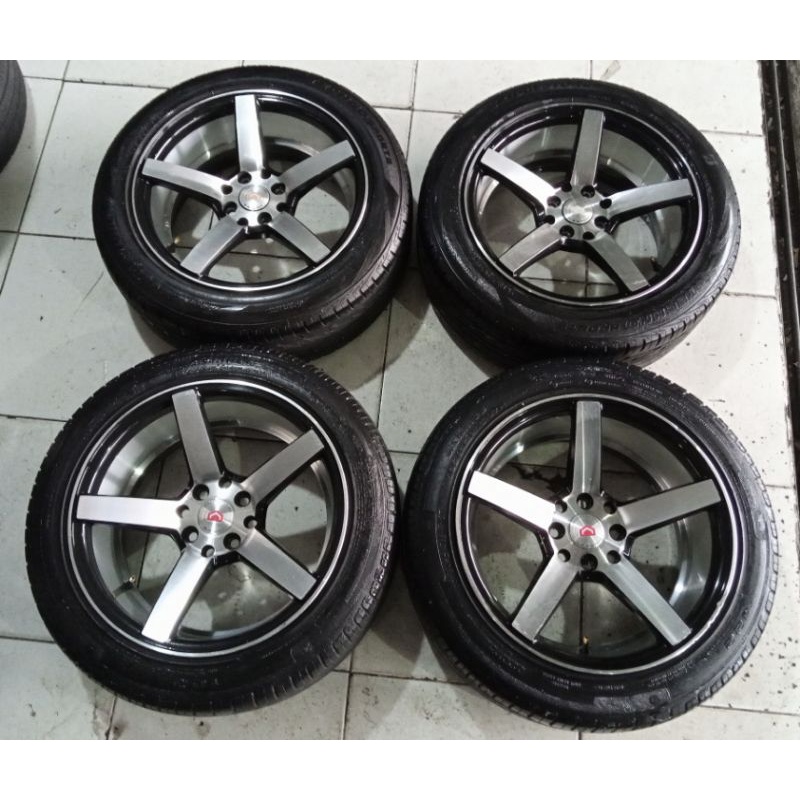 Jual Velg Variasi Pelek Mobil Racing Vossen Ring 16 Baut 4x100/114,3 + Ban 195 55 R16 Buat Jazz ...