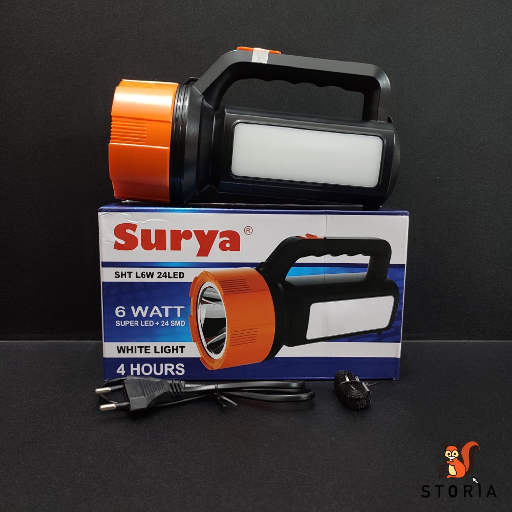 Jual Senter lampu LED Surya SHT 6W Emergency 24LED | Shopee Indonesia Jual Senter lampu LED Surya SHT 6W Emergency 24LED | Shopee Indonesia