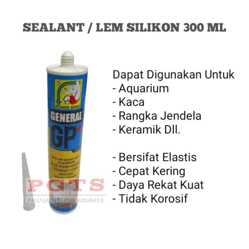 Jual LEM SILIKON CLEAR BENING - GP LEM KACA / SEALANT SILICONE / LEM ...