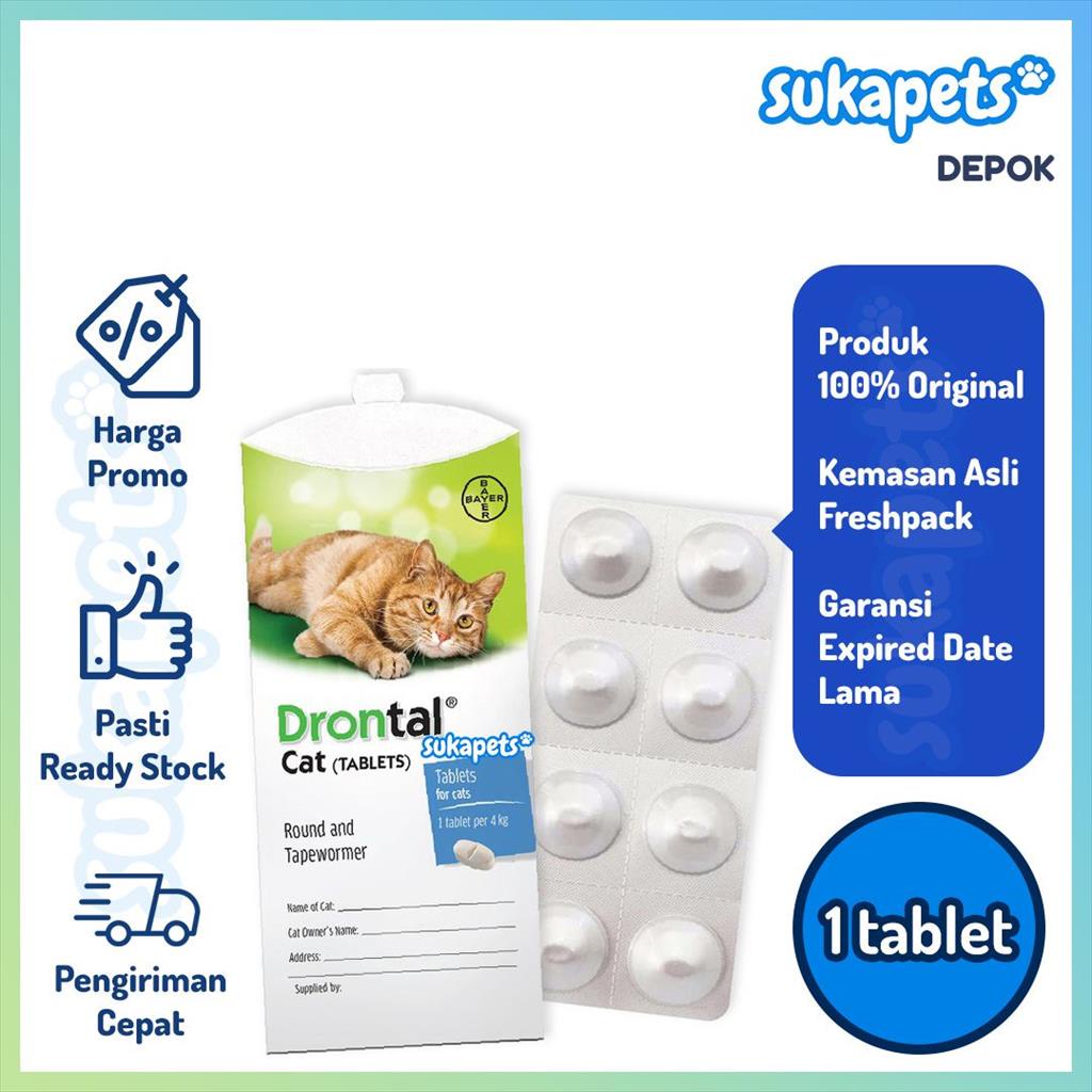 Jual Drontal Cat Obat Cacing Kucing 1 Tablet | Shopee Indonesia