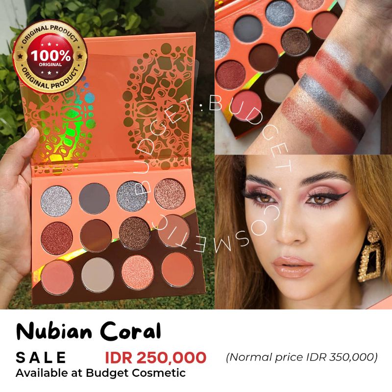 Jual eyeshadow JUVI'AS PLACE THE NUBIAN 3 CORAL EYESHADOW PALETTE ...