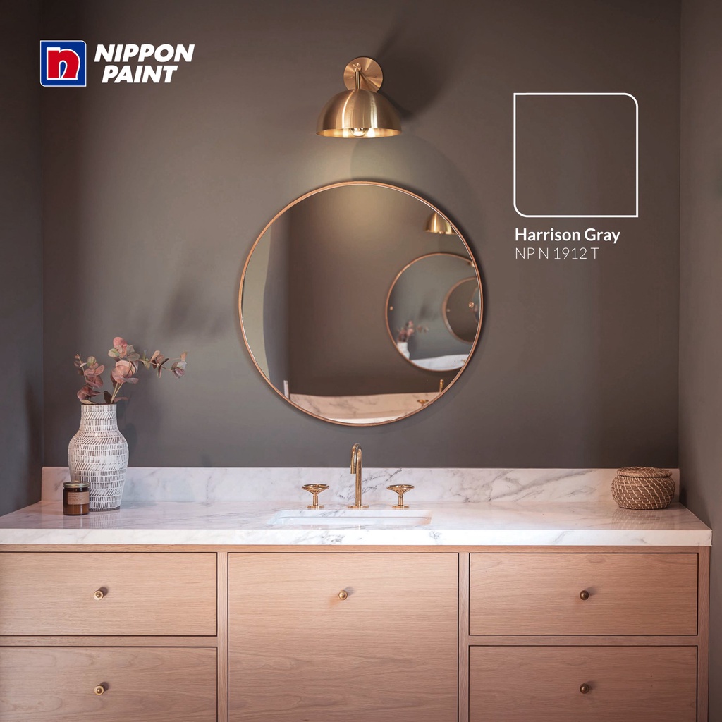 Jual CAT TEMBOK INTERIOR DAN EKSTERIOR NIPPON PAINT - HARRISON GRAY/N1912T | Shopee Indonesia