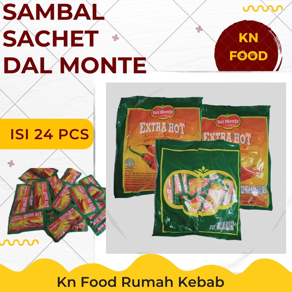 Jual Saus Delmonte SACHET 24 Pcs - Saus Sambal SACHET Extra Hot - 24 ...