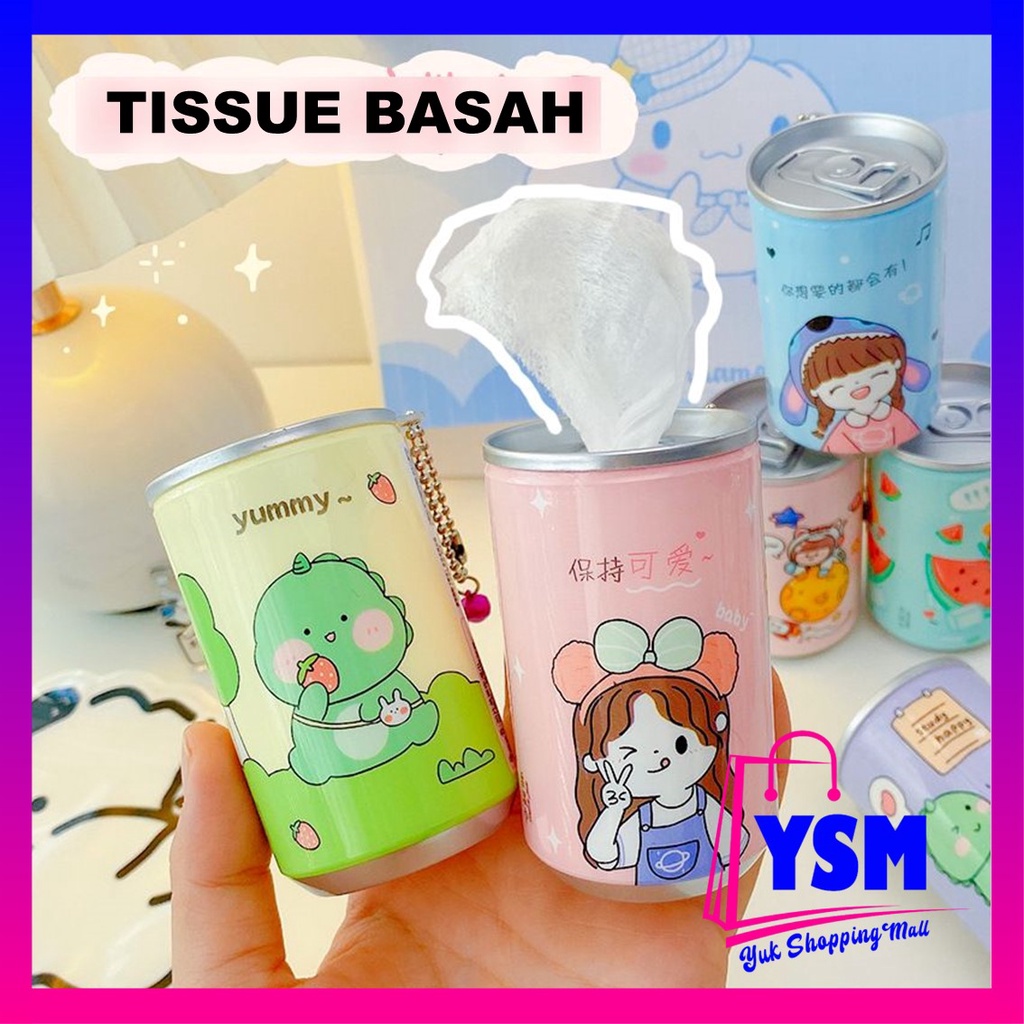 Jual YSM Tisu Basah Kaleng isi 30 Lembar Kreatif Minuman Kaleng ...
