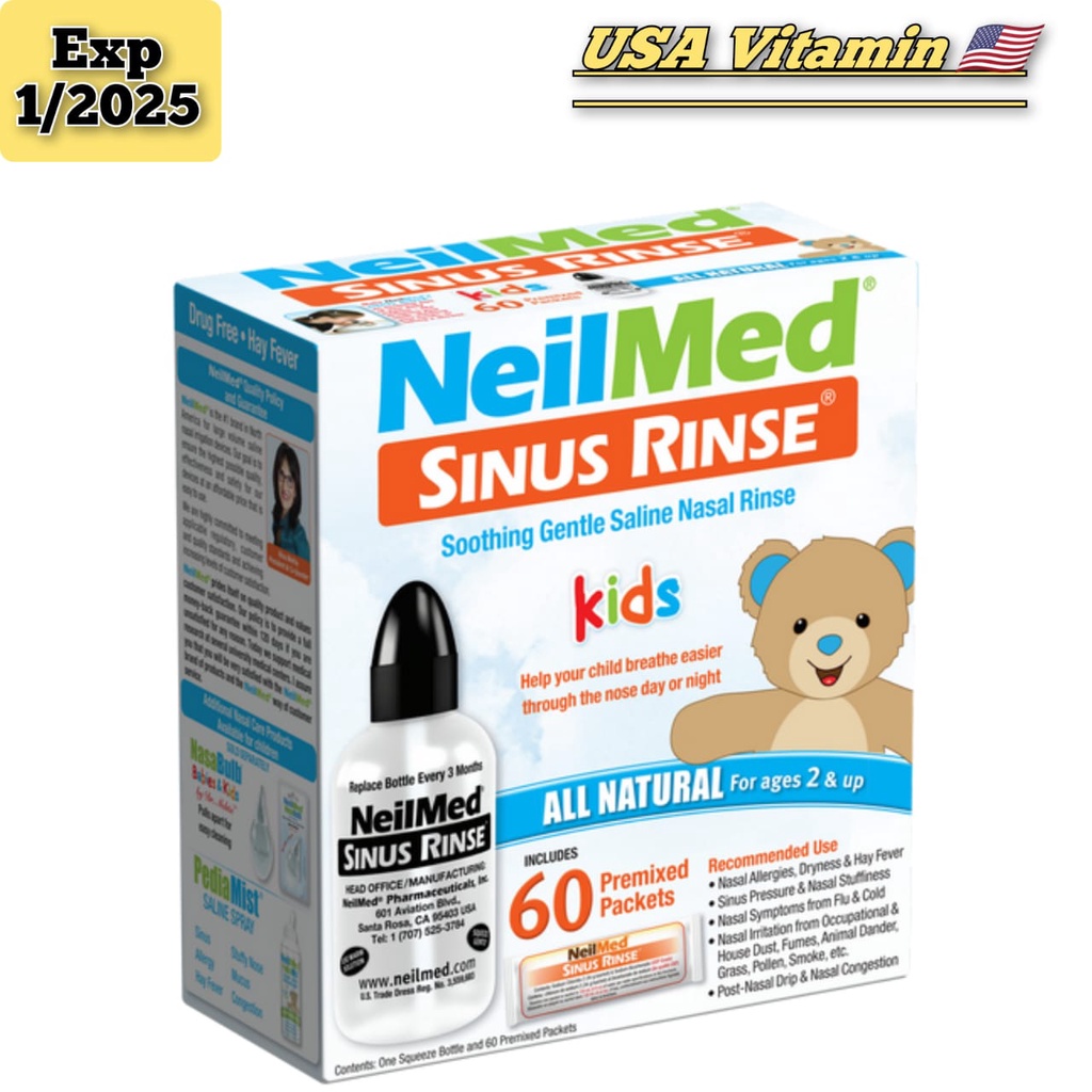 Jual NeilMed Sinus Rinse Kids Botol 60 Prepax ( Premixed Packets ...