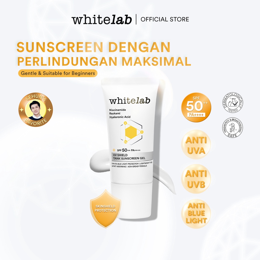 Jual Whitelab UV Shield Tank Sunscreen Gel SPF 50++ PA++++ - Sunblock ...