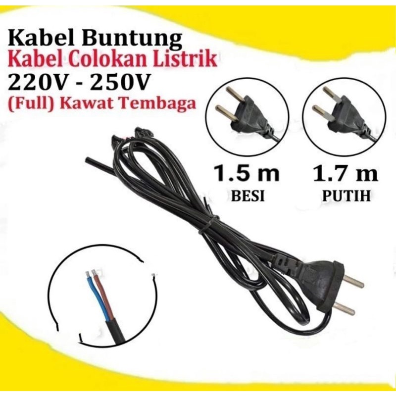 Jual Kabel listrik angka 8 1.5M 1.7M ac cord 220V adaptor power supply colokan cable power ...